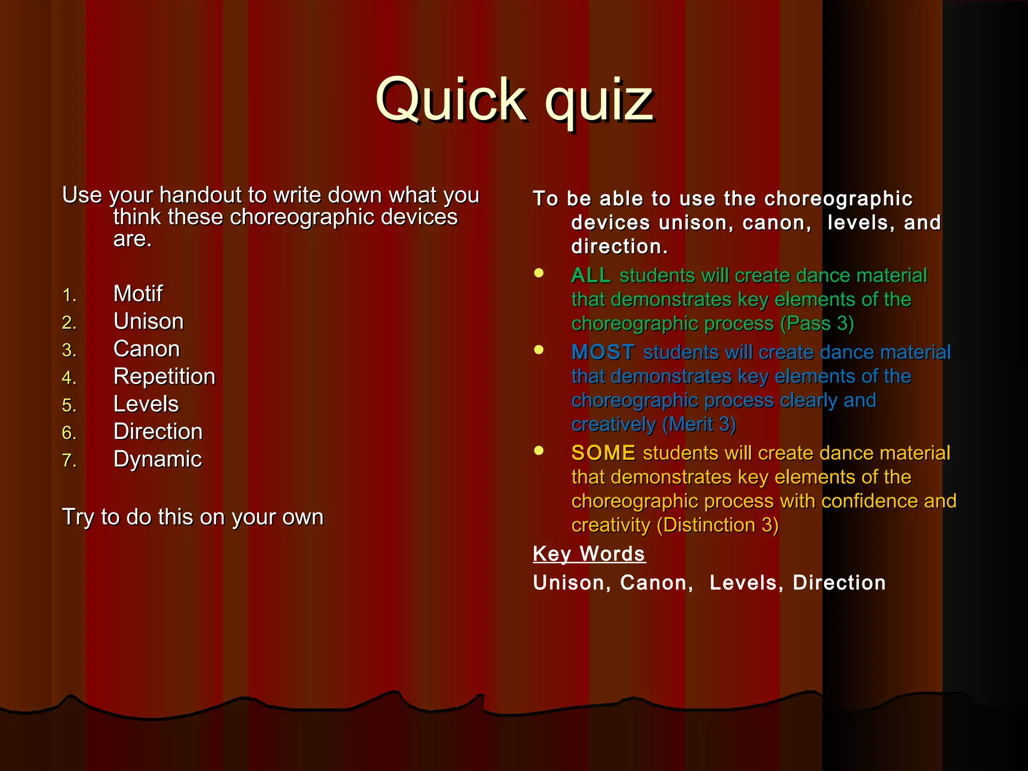 Choreographic devices lesson_1 | PPT