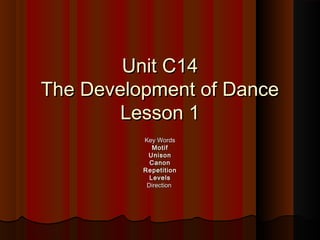 Choreographic devices lesson_1 | PPT