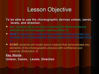 Choreographic devices lesson_1 | PPT