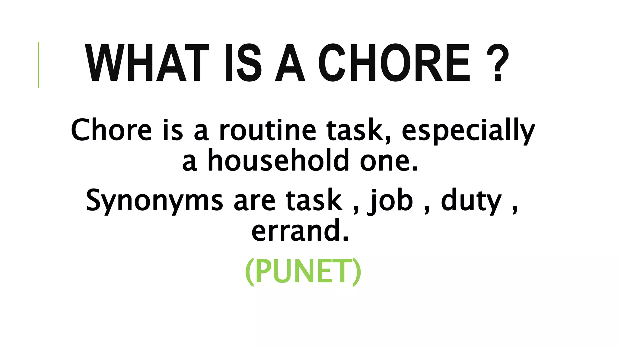 Chores | PPTX