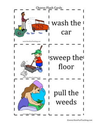Chores flash-cards | PDF