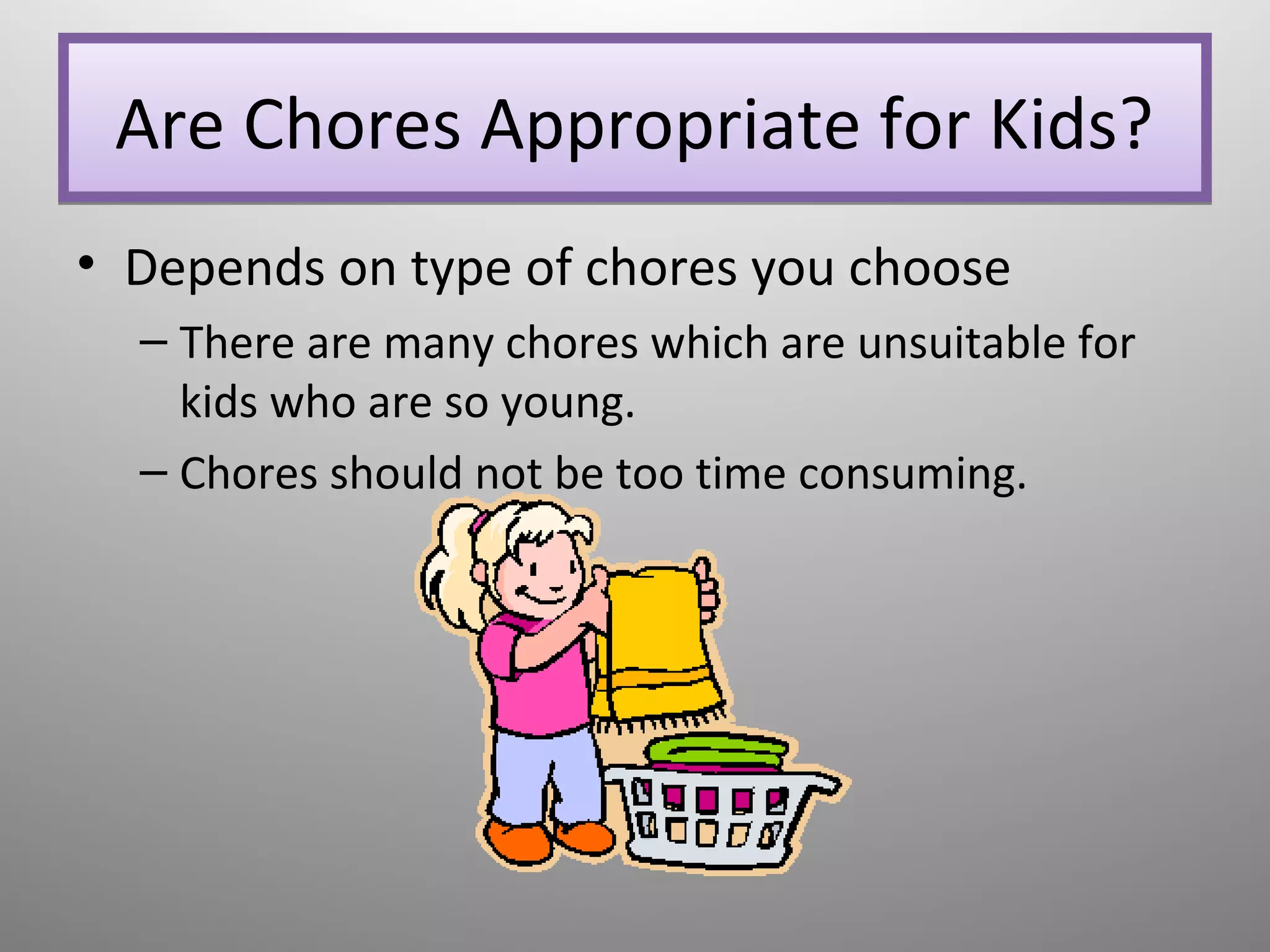 Chores for kids | PPT