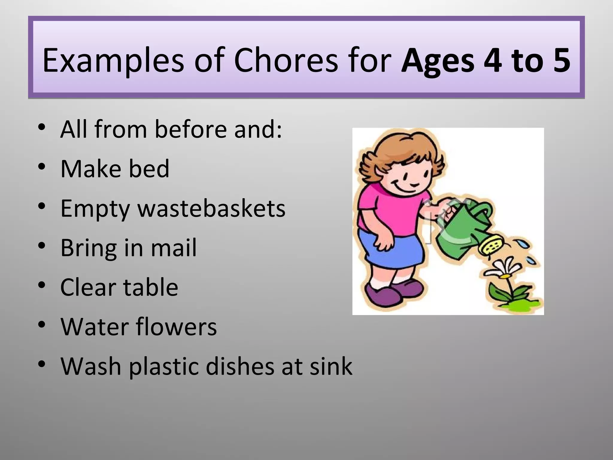 Chores for kids | PPT