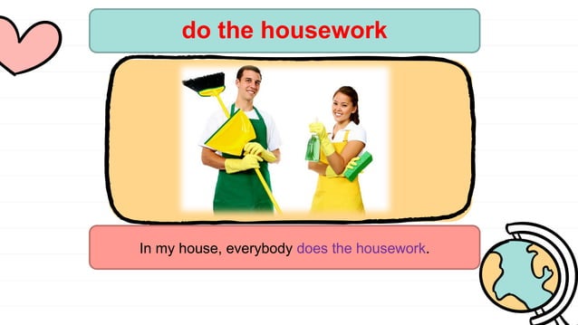 chores simple present pptx important study | PPT