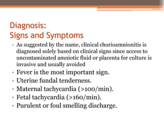 Chorioamnionitis and PROM - Nahrain University | PPTX