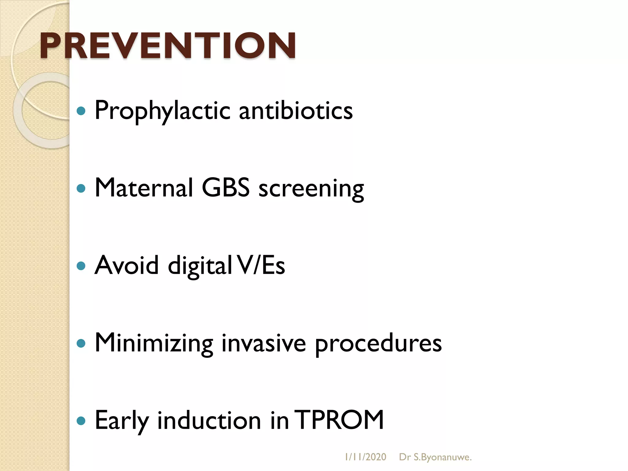 Chorioamnionitis Dr Simon Byonanuwe | PDF