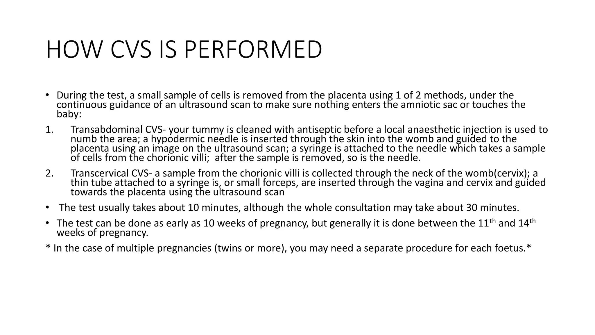 CHORIONIC VILLUS SAMPLING (CVS) Group Presentation.pptx