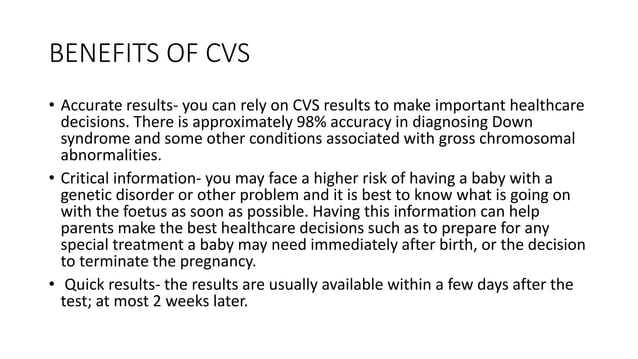 CHORIONIC VILLUS SAMPLING (CVS) Group Presentation.pptx