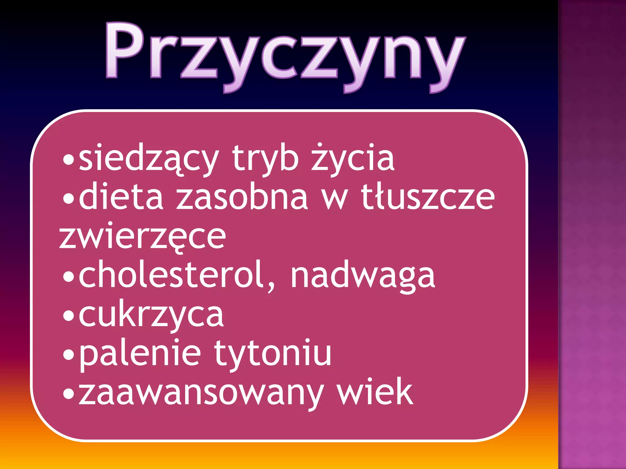 Choroby układu krwionośnego i zapobieganie chorobom serca | PPSX