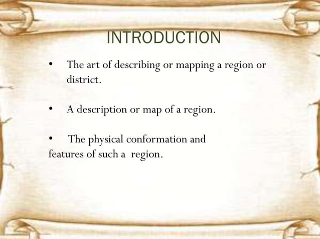 Chorographical Maps | PPTX | Geography | Science