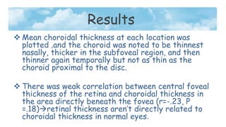 Choroidal thickness in normal eyes journal critique | PPTX