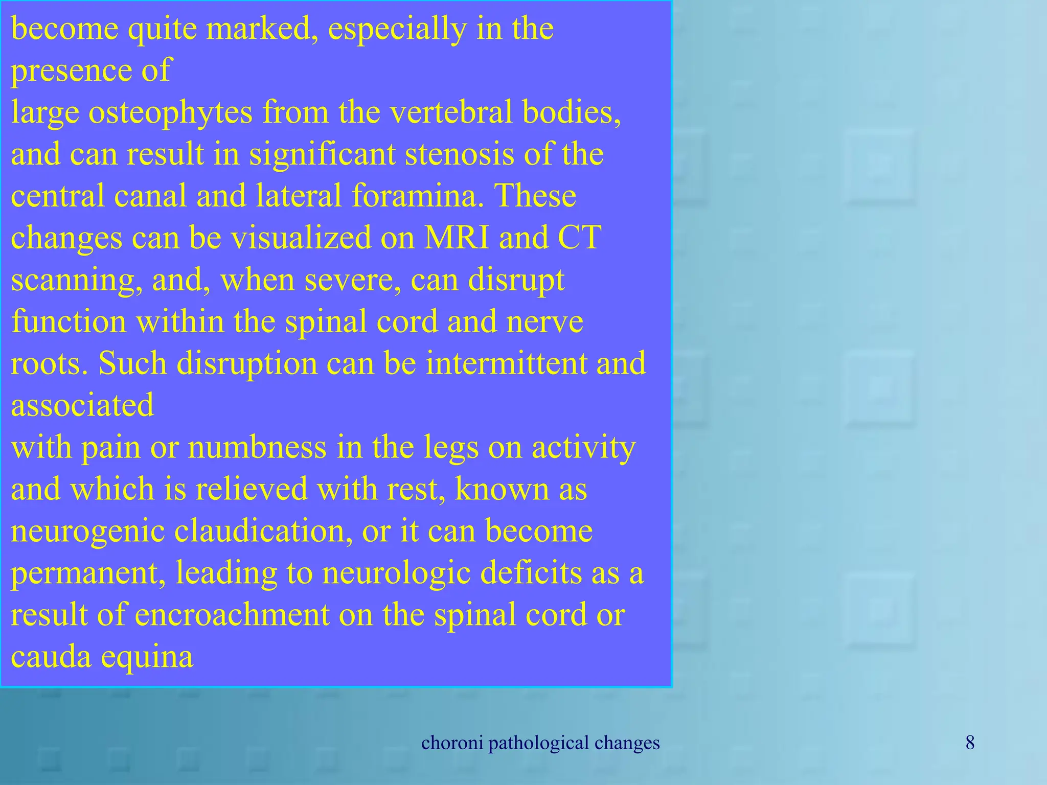 spine chronic pathological changes. | PDF