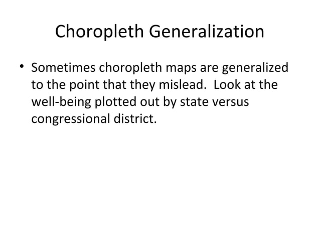 Choropleth maps & generalization | PPT