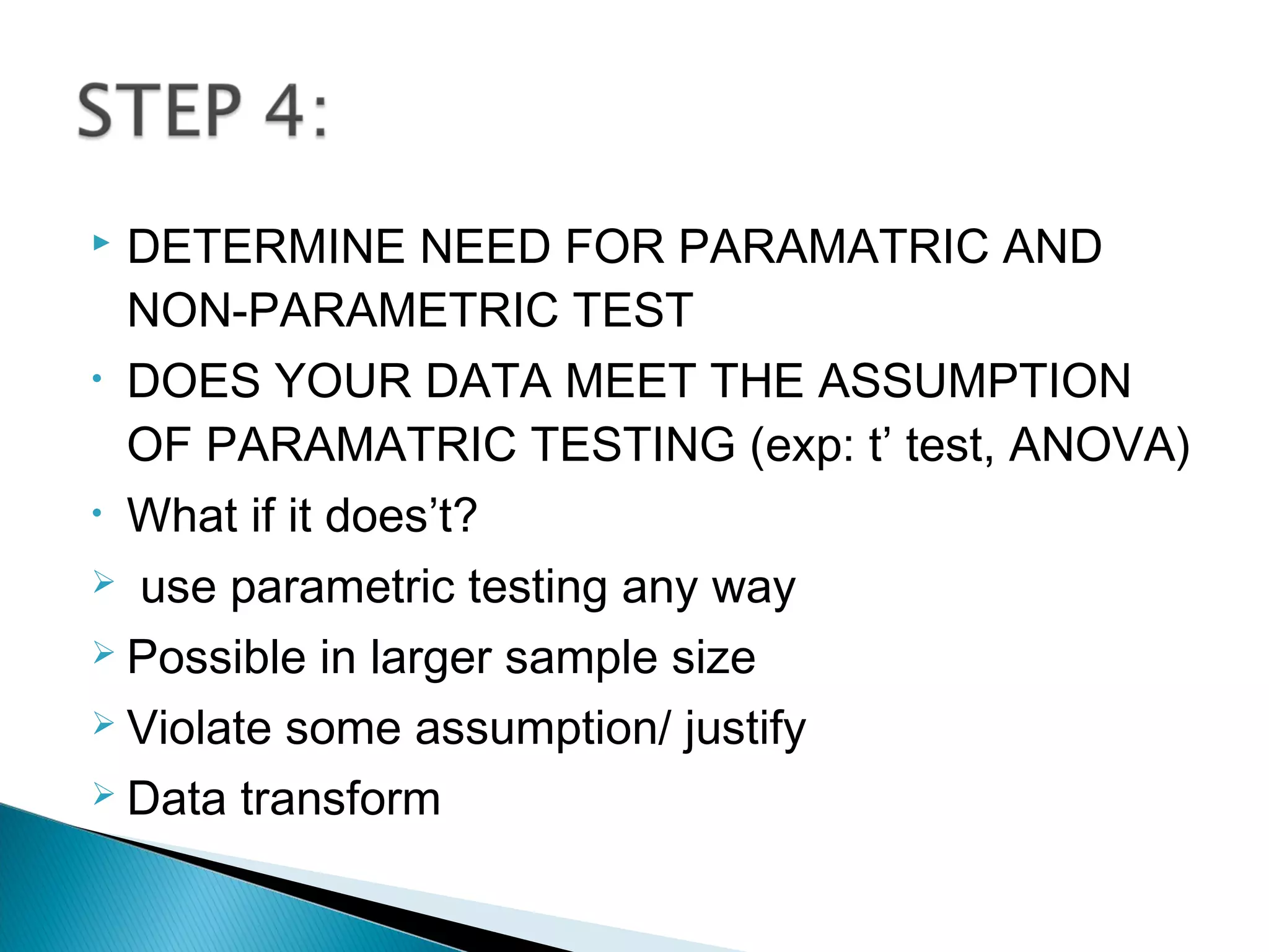 Chosing The Appropriatestatisticaltest Ppt