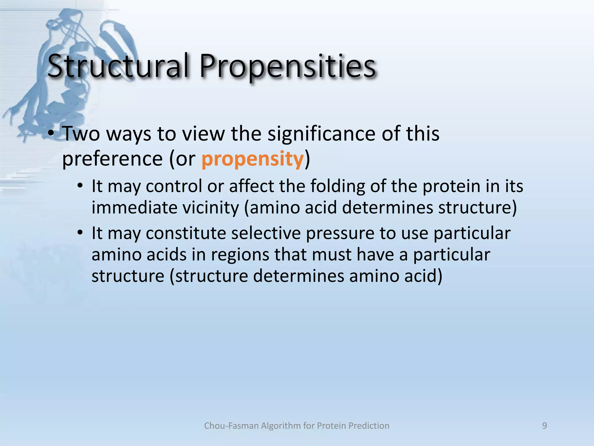 Chou fasman algorithm for protein structure prediction | PPTX