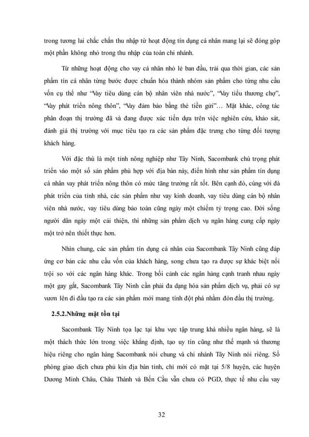 Hoạt động tín dụng cá nhân tại Ngân hàng Sài Gòn Thương Tín, Chi nhánh Tây Ninh | DOCX