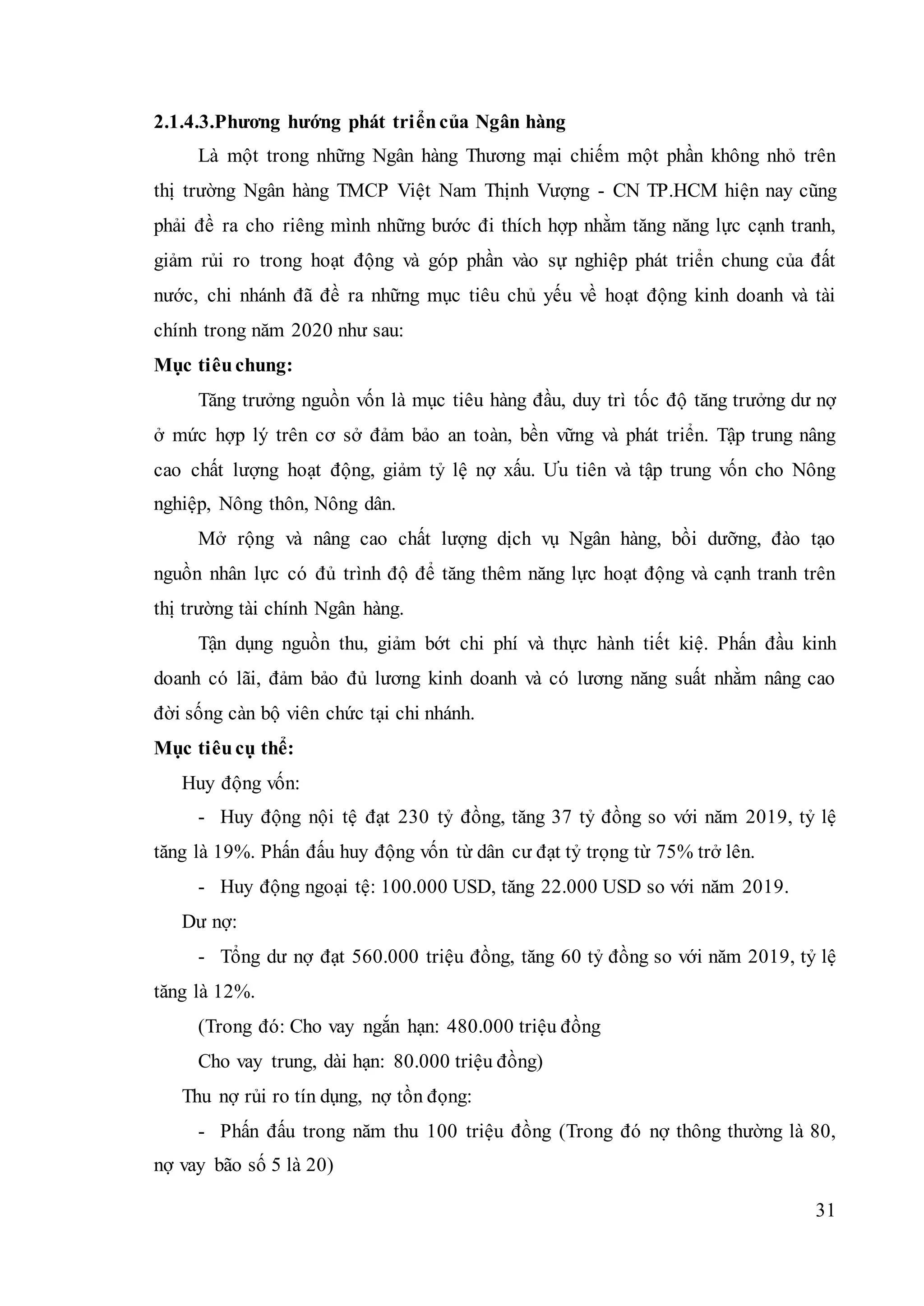 Thực trạng cho vay tiêu dùng tại VPbank, NH Việt Nam Thịnh vương - HCM | DOCX