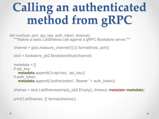 Understanding gRPC Authentication Methods | PPT