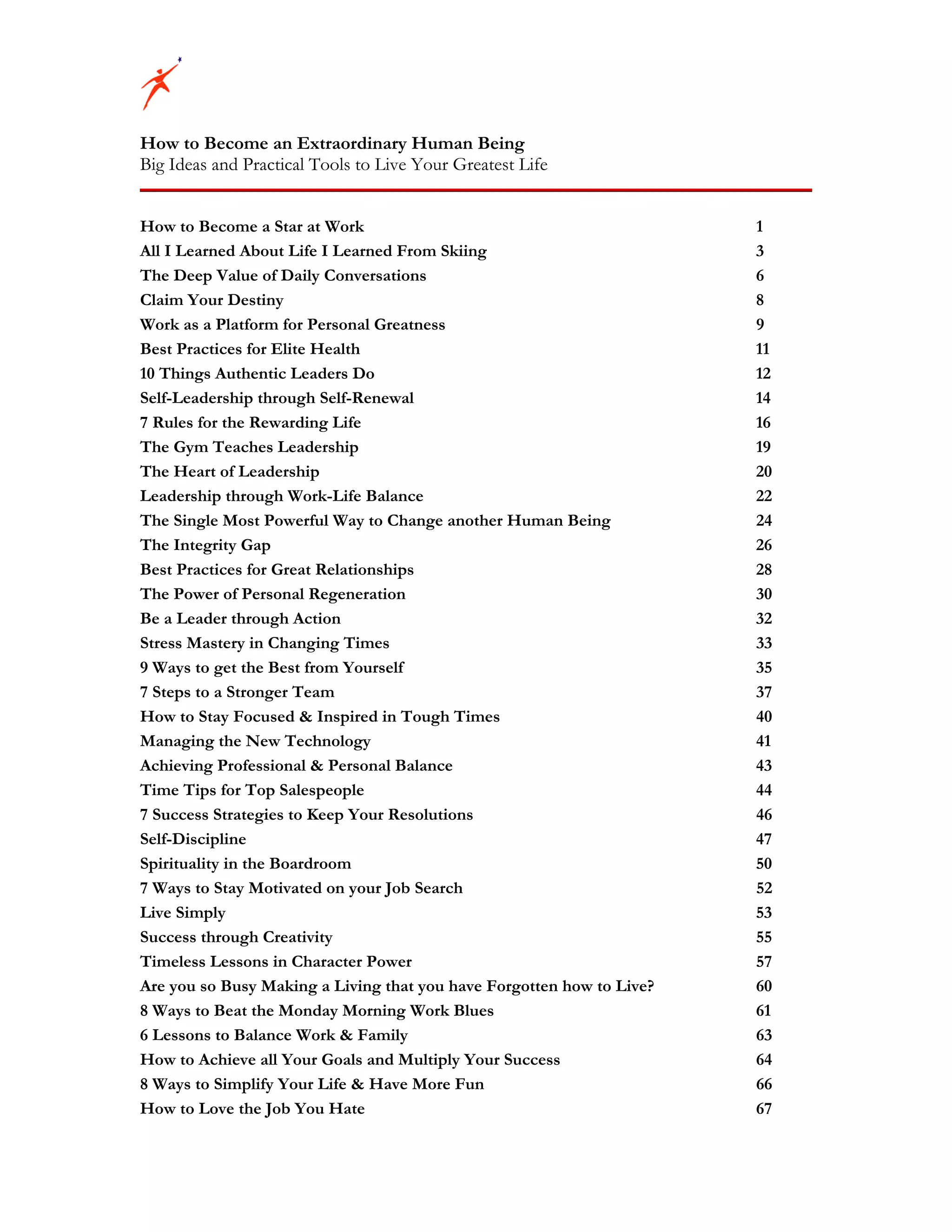 How to Become Extraordinary Human Being | PDF