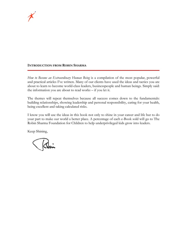 How to Become Extraordinary Human Being | PDF