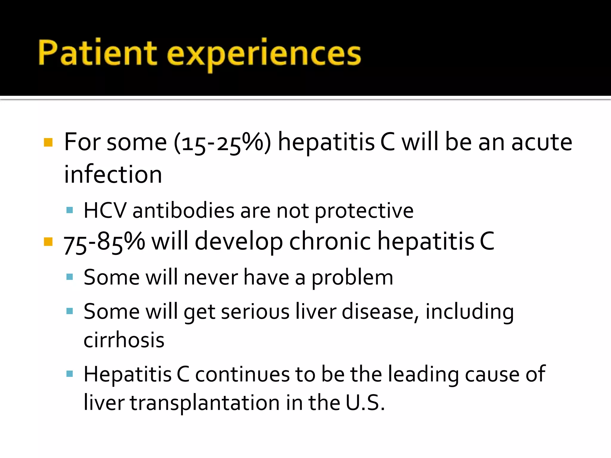 Hepatitis C Presentation for CHOW 2011 | PPT