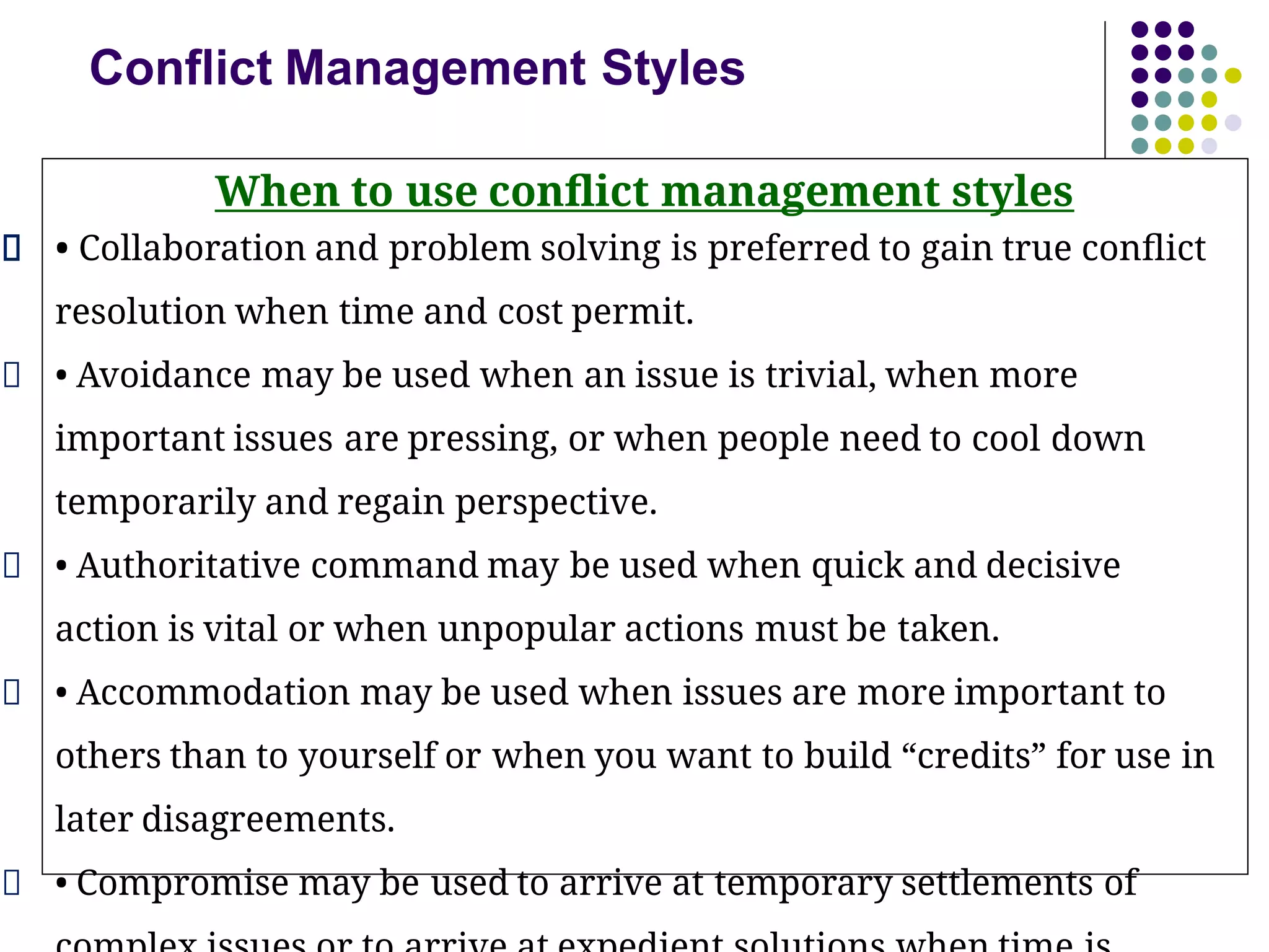 Organizational Behavior : Conflicts and Negotiation | PDF