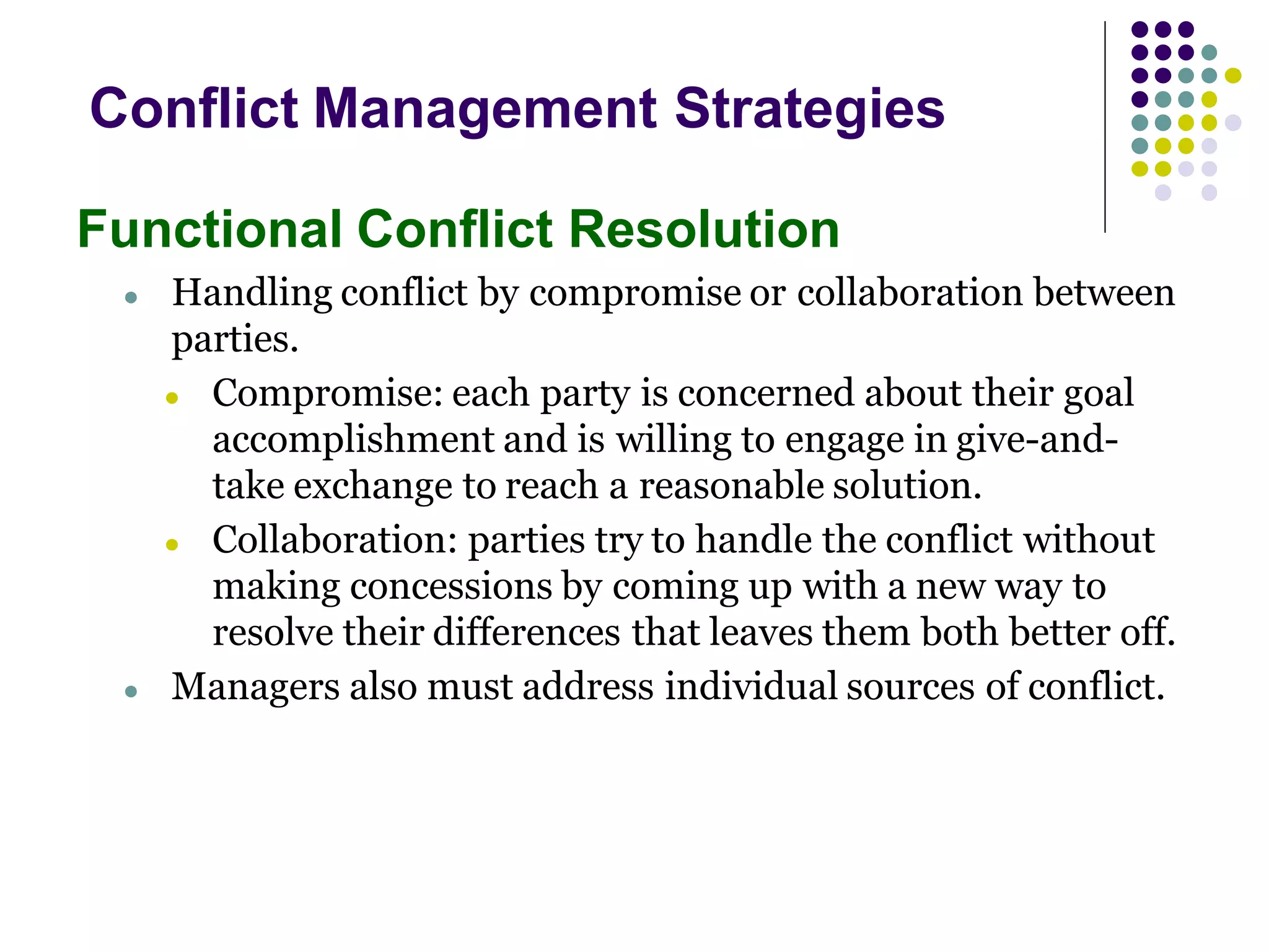 Organizational Behavior : Conflicts and Negotiation | PDF