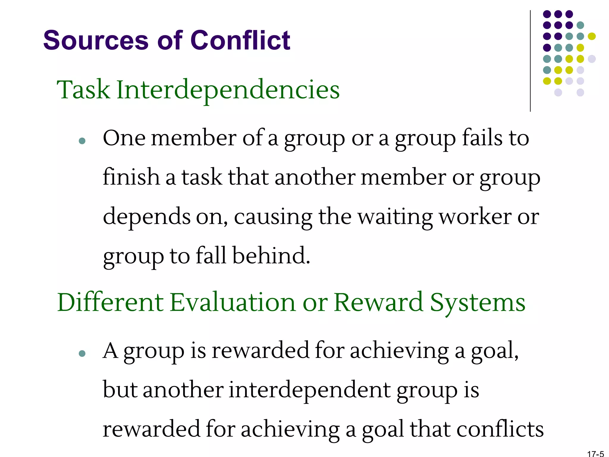 Organizational Behavior : Conflicts and Negotiation | PDF