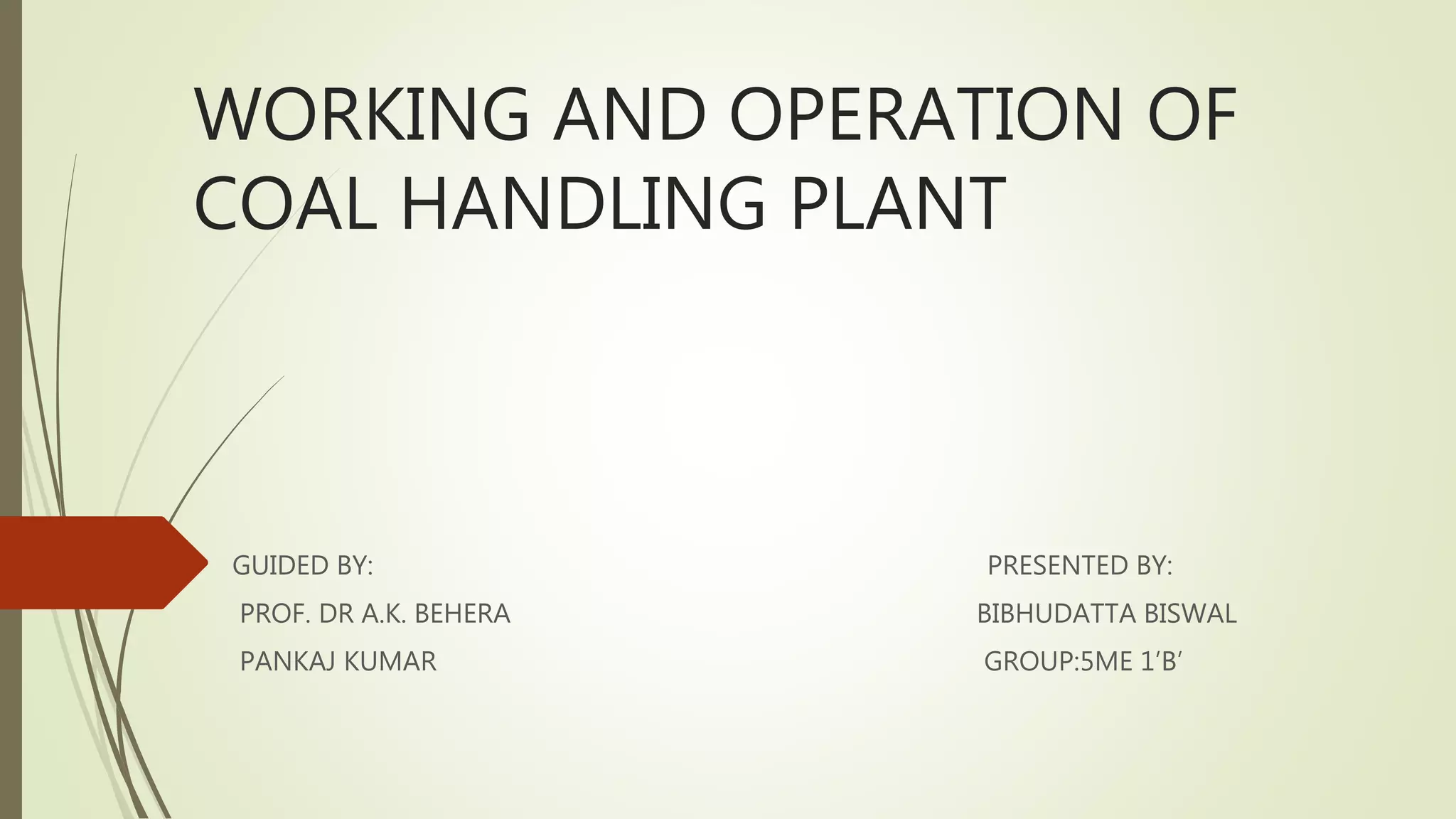 COAL HANDLING PLANT | PPTX