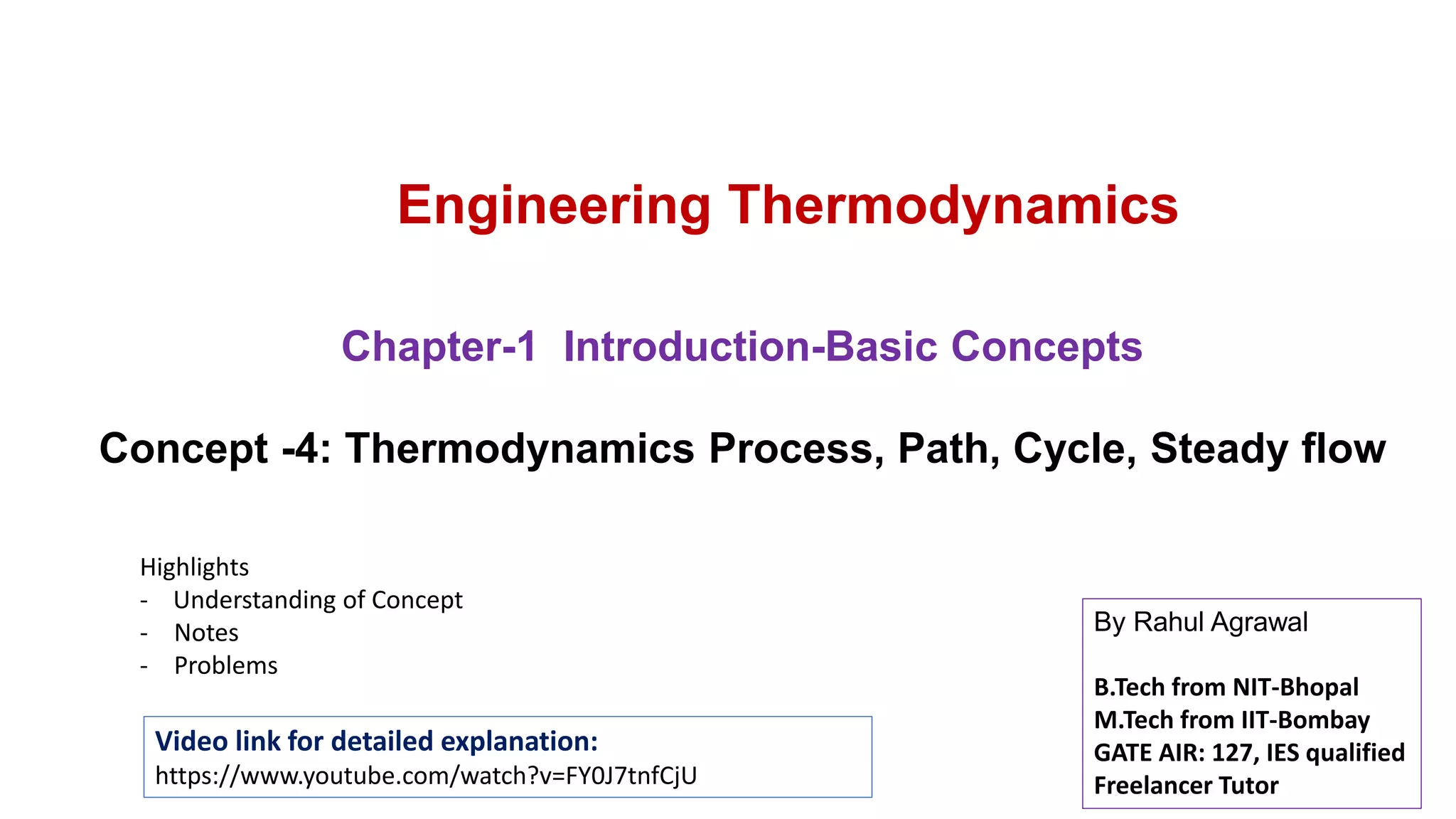Complete Thermodynamics GATE/IES/All Exams: Chp1 Concept-3 ...