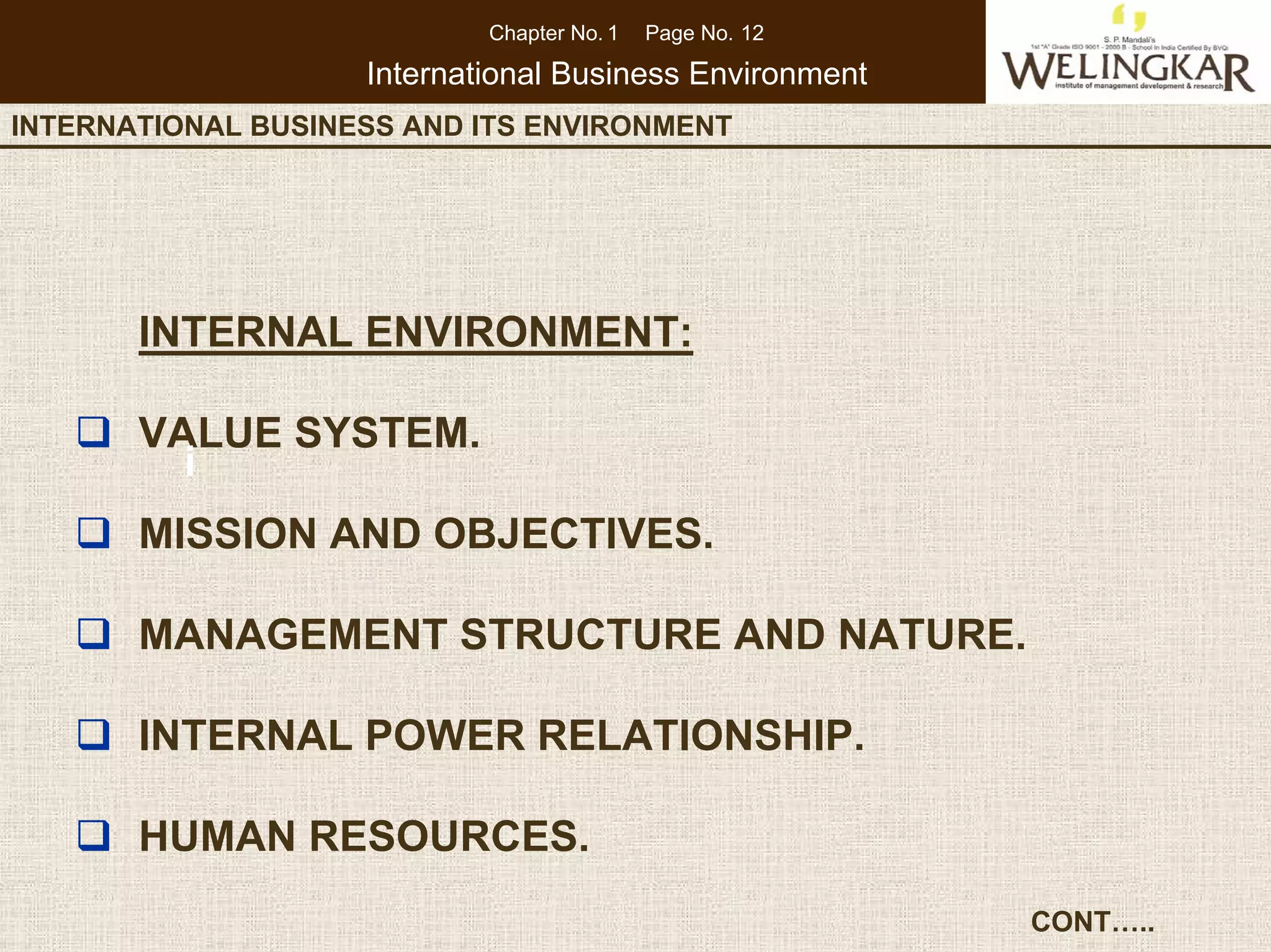 International Business Environment: Introduction | PDF