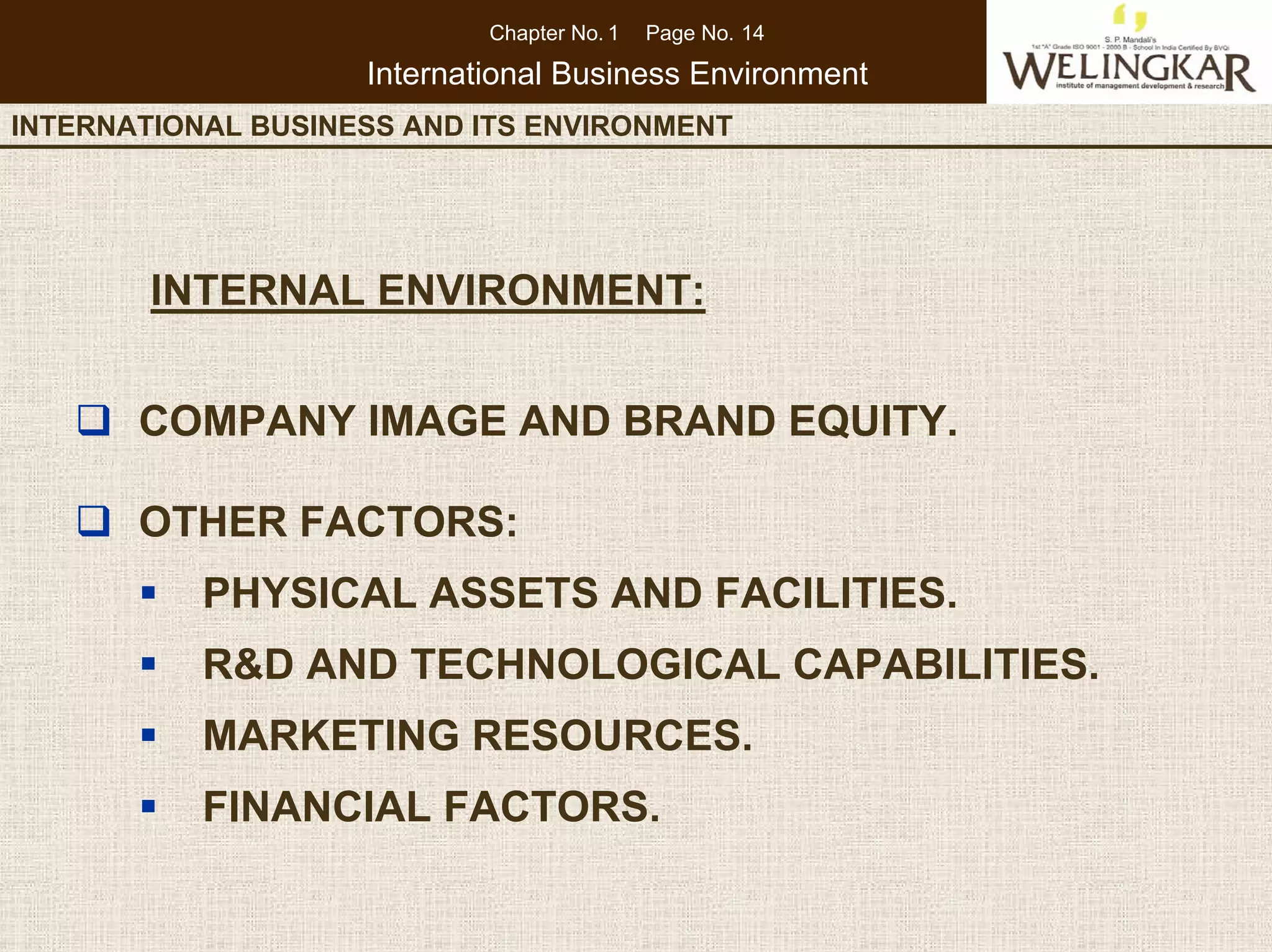 International Business Environment: Introduction | PDF