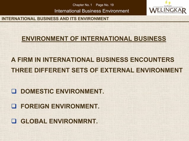 International Business Environment: Introduction | PDF