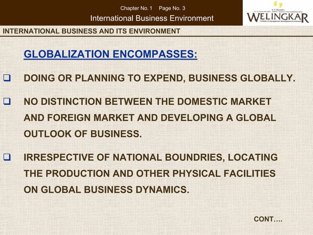 International Business Environment: Introduction | PDF