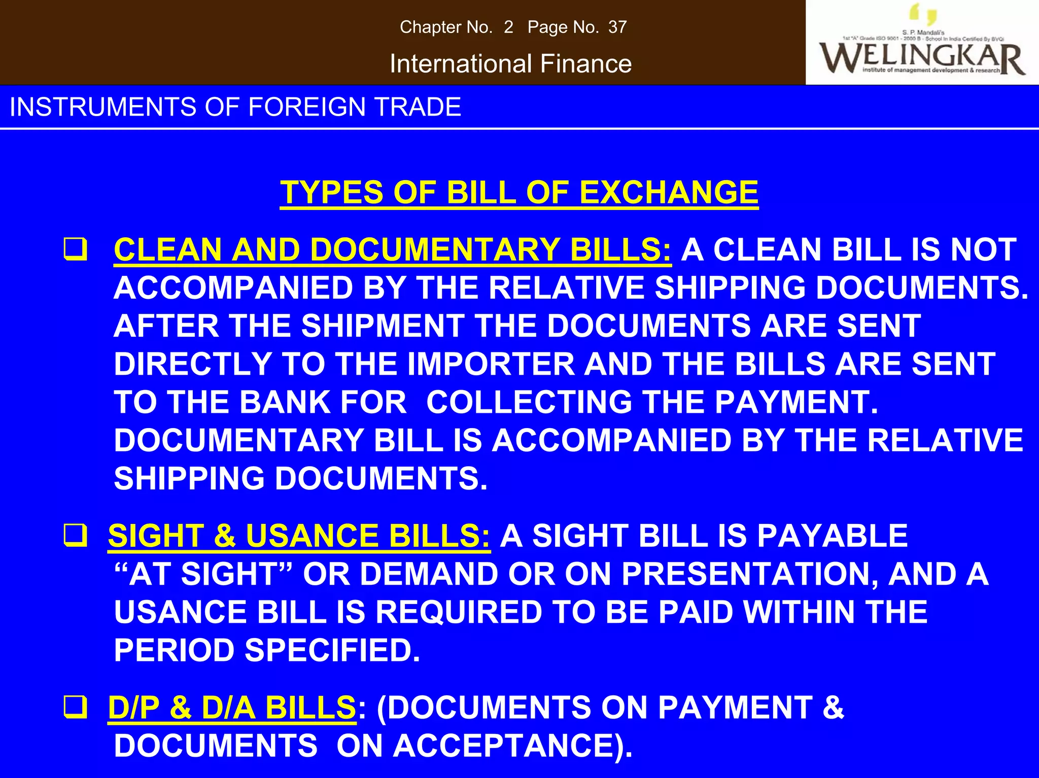 Instruments of Foreign Trade | PDF