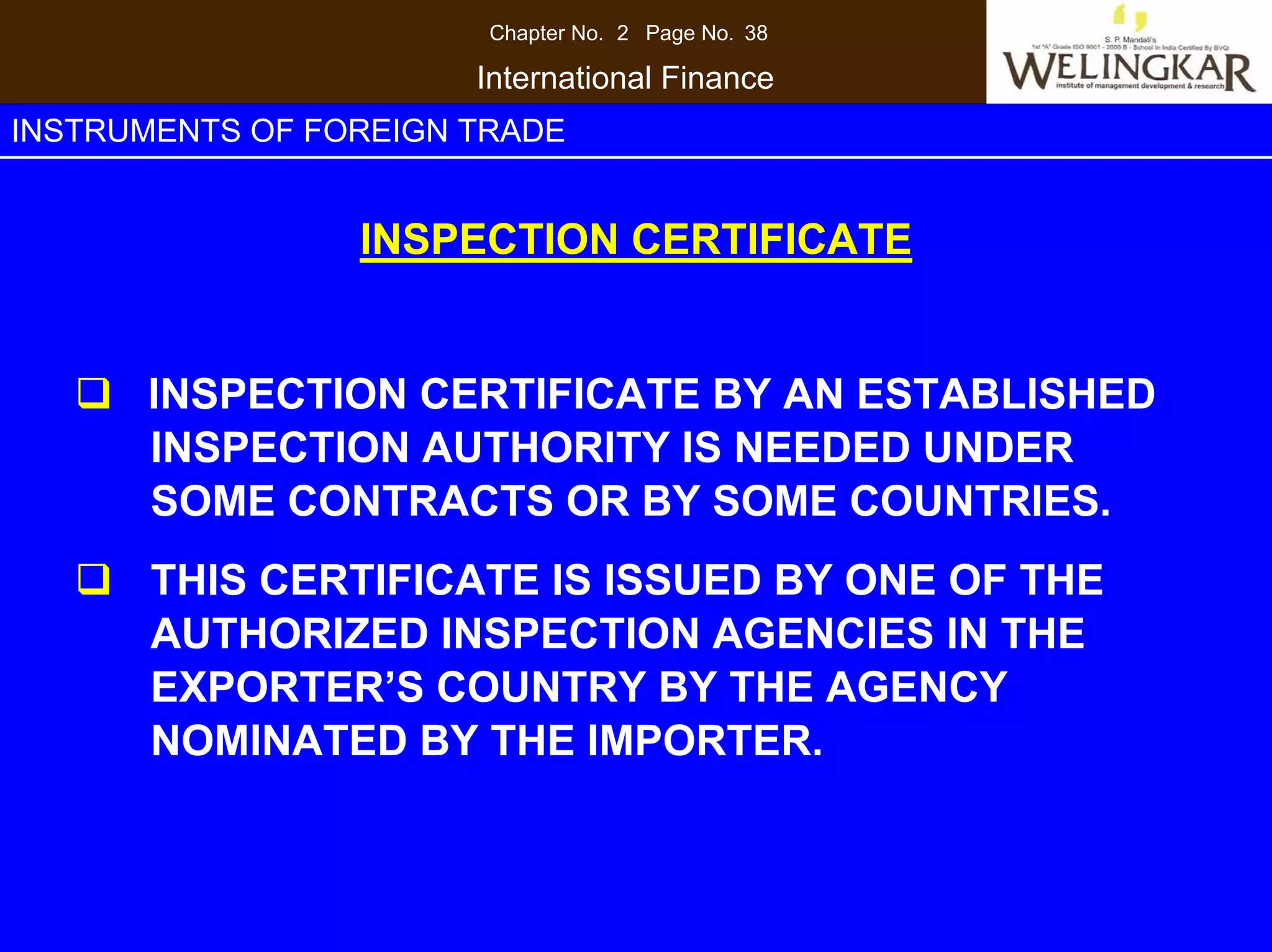 Instruments of Foreign Trade | PDF