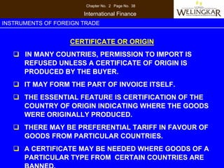 Instruments of Foreign Trade | PDF