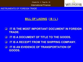 Instruments of Foreign Trade | PDF