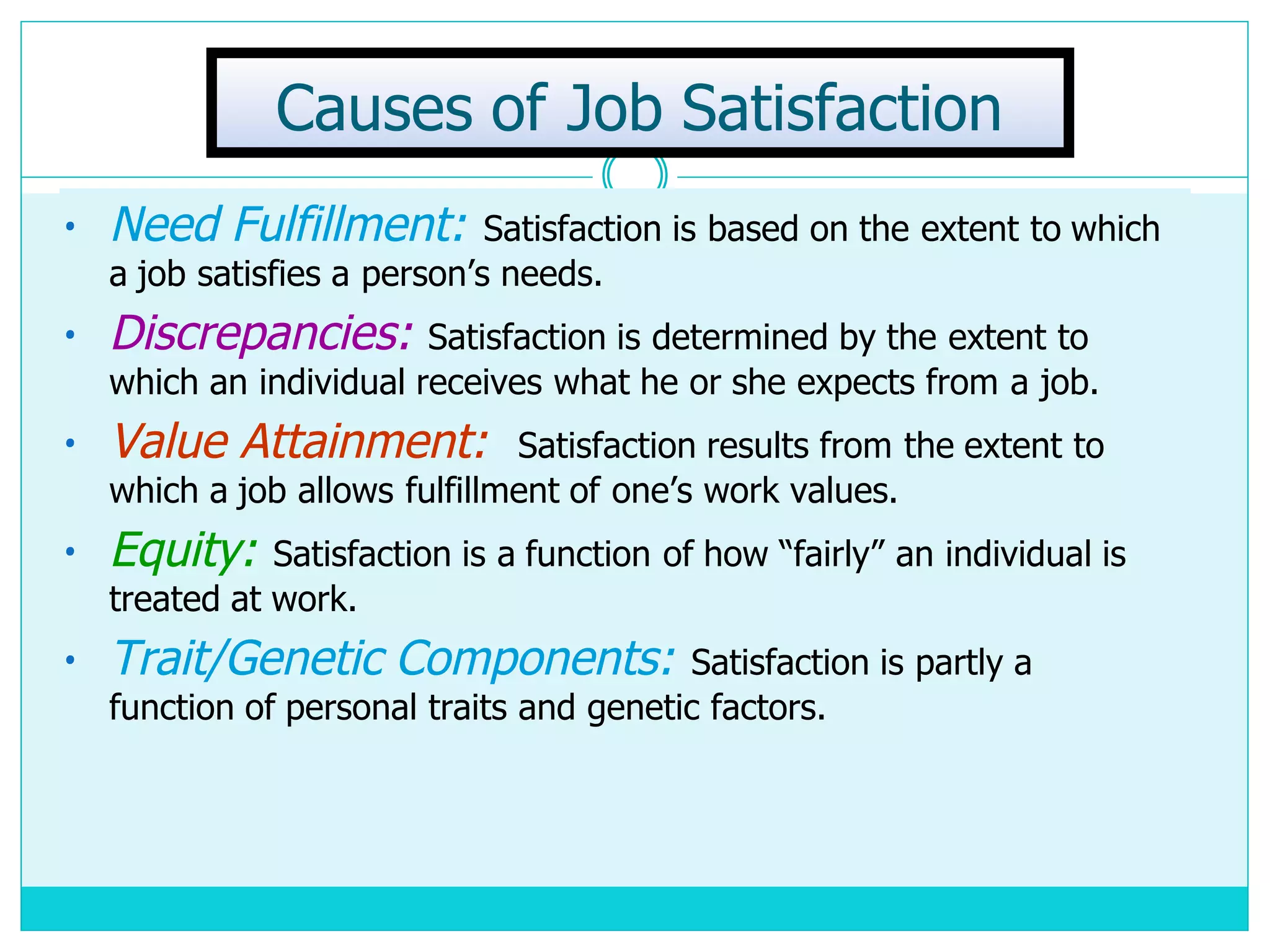 organizatioal Behavior : Values, Attitude and Job Satisfaction | PDF