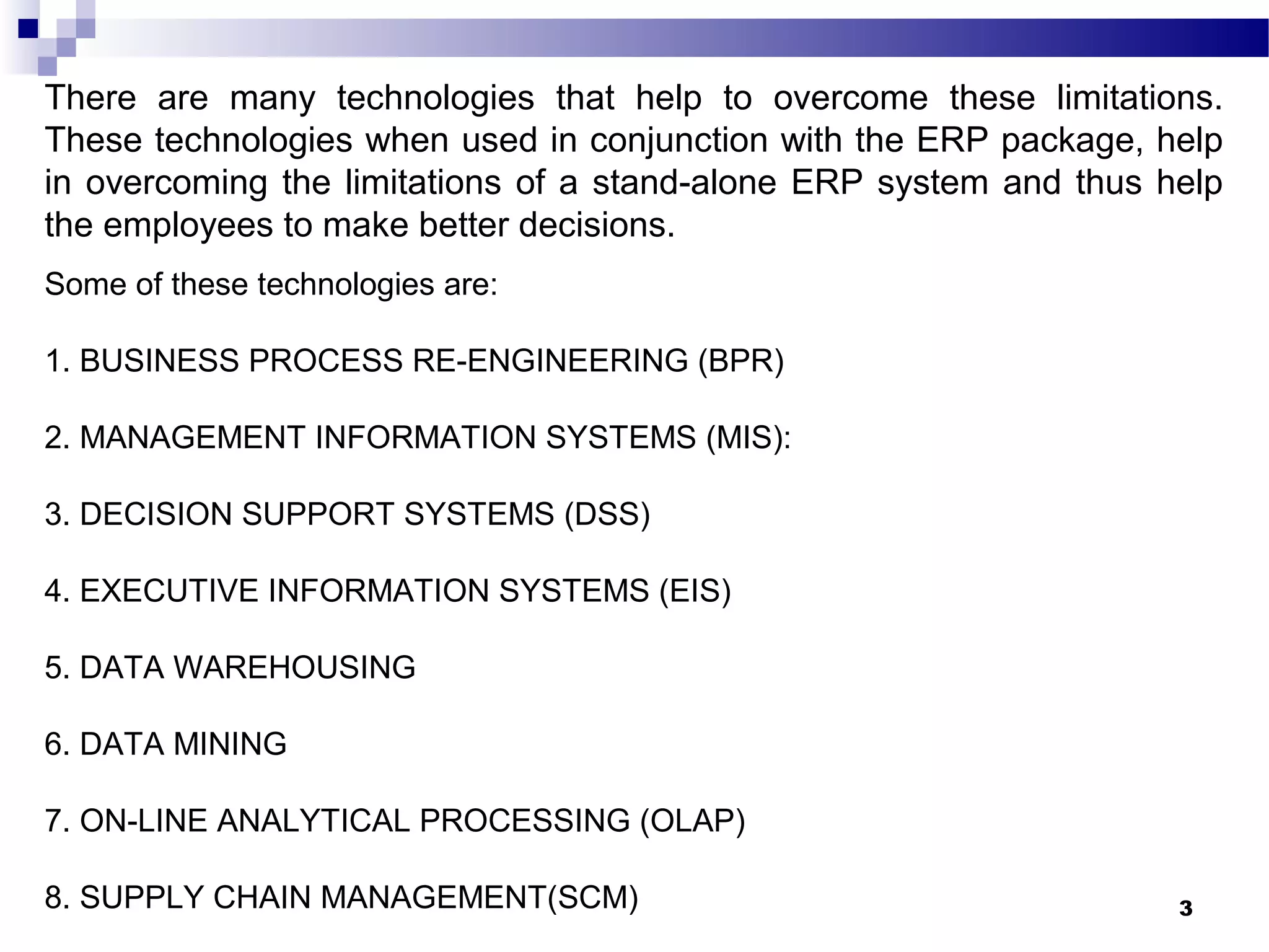 erp and related technologies | PPT