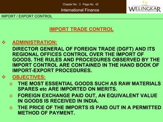 Import and Export Control | PDF
