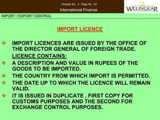 Import and Export Control | PDF