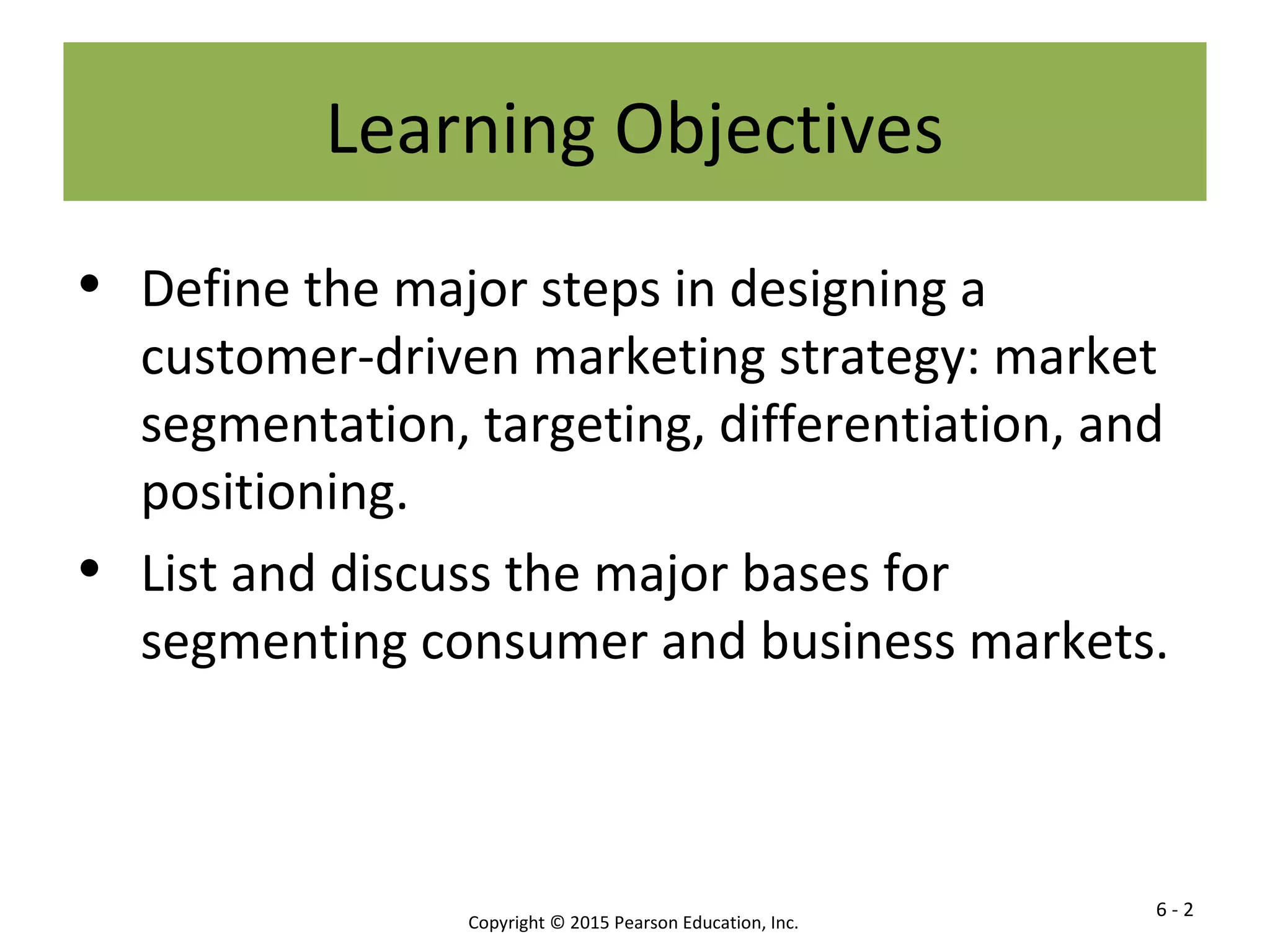 Chp 7 customer driven marketing strategy creating value for target ...