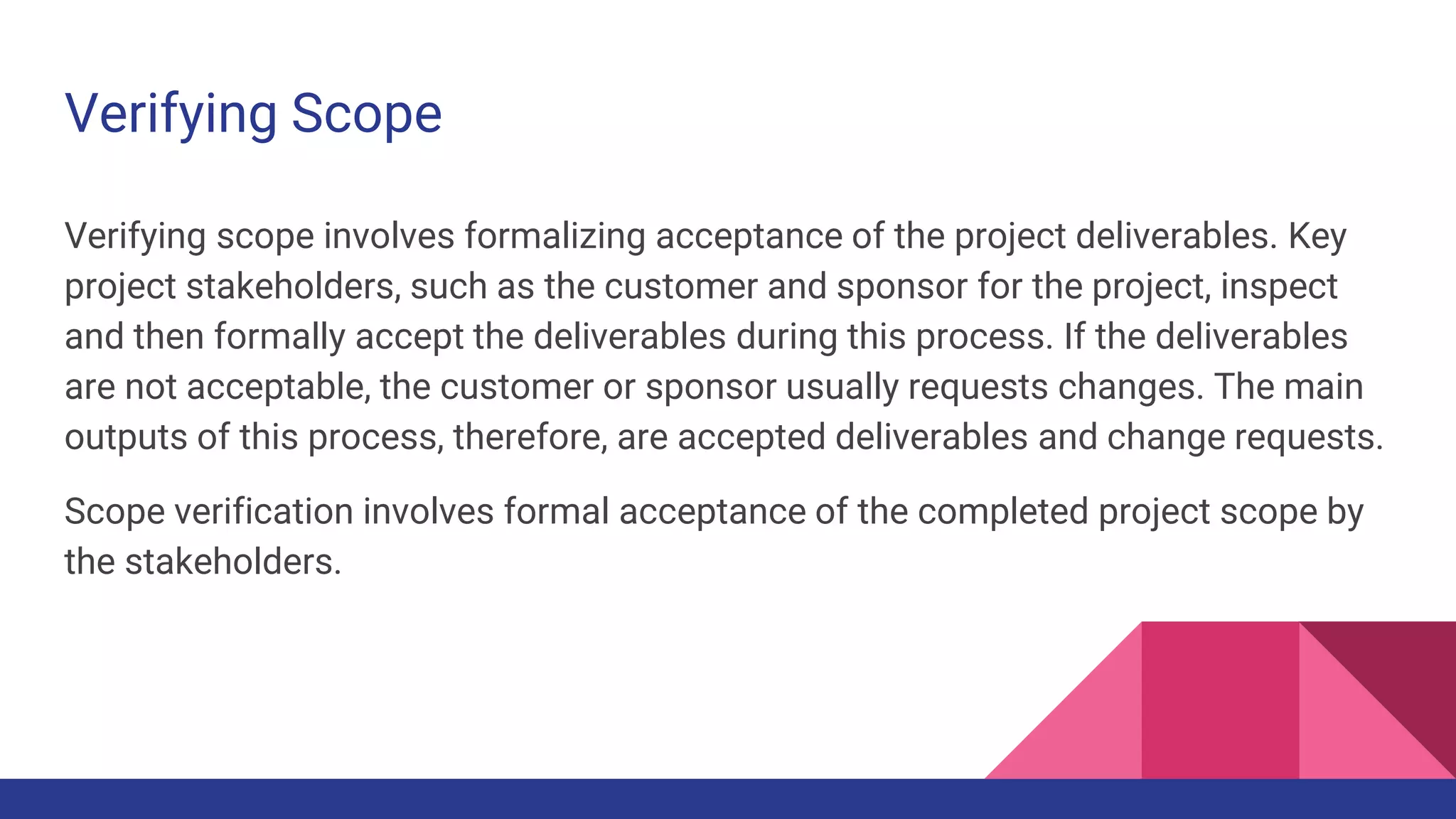 Project scope management | PPTX