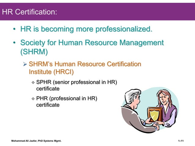 Chp 1, INTRODUCTION TO HUMAN RESOURCE MANAGEMENT by Mohammad Ali Jaafar, PhD Systems Mgmt. | PPT