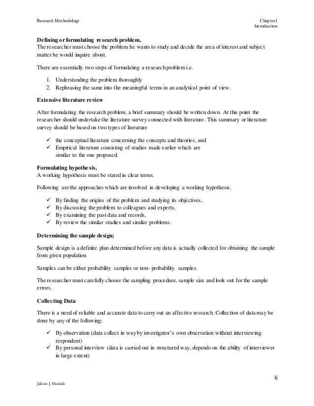 Research Methodology - introduction