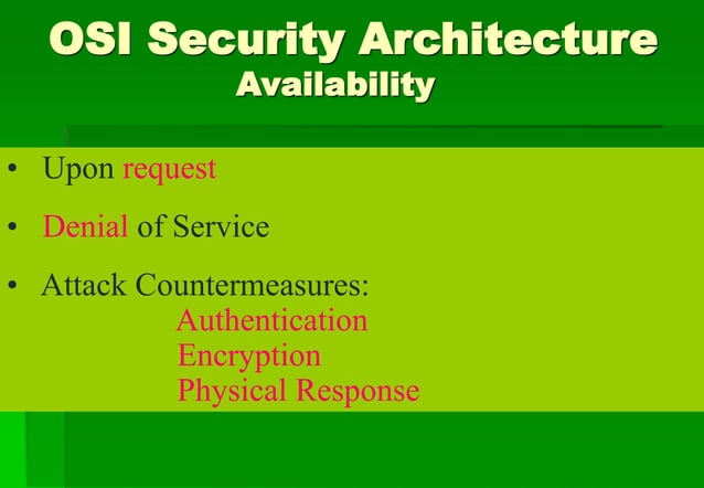 SA Access Control Security Violations; OSI Security Architecture ...