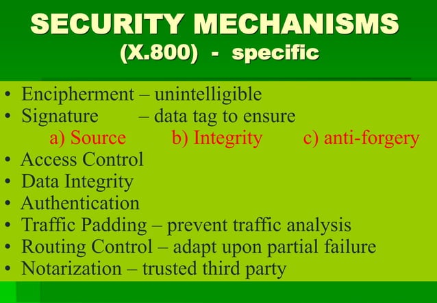 SA Access Control Security Violations; OSI Security Architecture ...