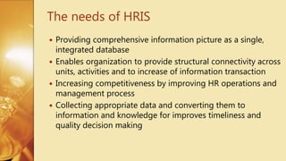 Chp 1 introduction to hris | PPTX
