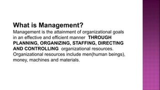 Introduction To Management And Organisation- Foundation Course Semester ...